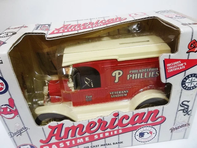 ERTL AMERICAN PASTIME Philadelphia Phillies Model T Truck Coin Bank 1/ ...