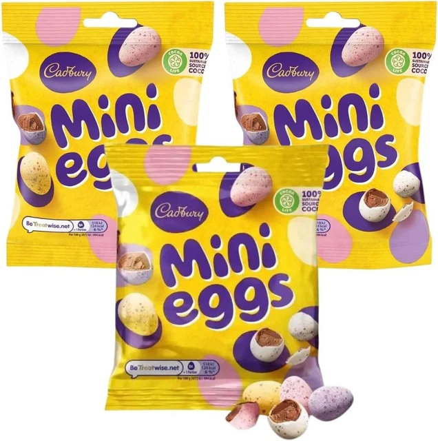 CADBURY MINI EGGS Bags 80g (3 Pack) B.B.E 31-07-2024 |UK Free And Fast ...