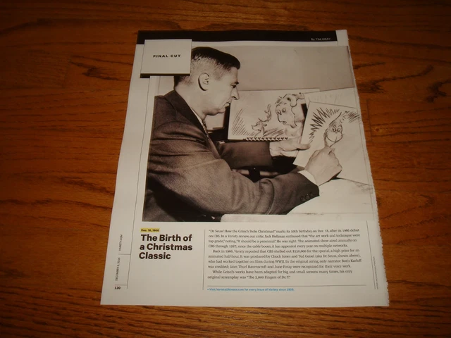 DR. SEUSS' HOW THE GRINCH STOLE CHRISTMAS 2016 50th B-day ad Ted Geisel ...