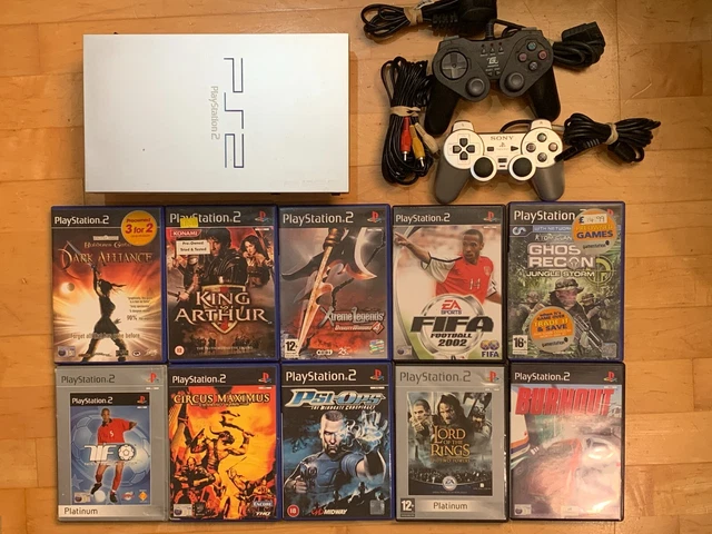 SONY PLAYSTATION 2 PS2 Silver Console + Two Controller & Games £99.99 ...