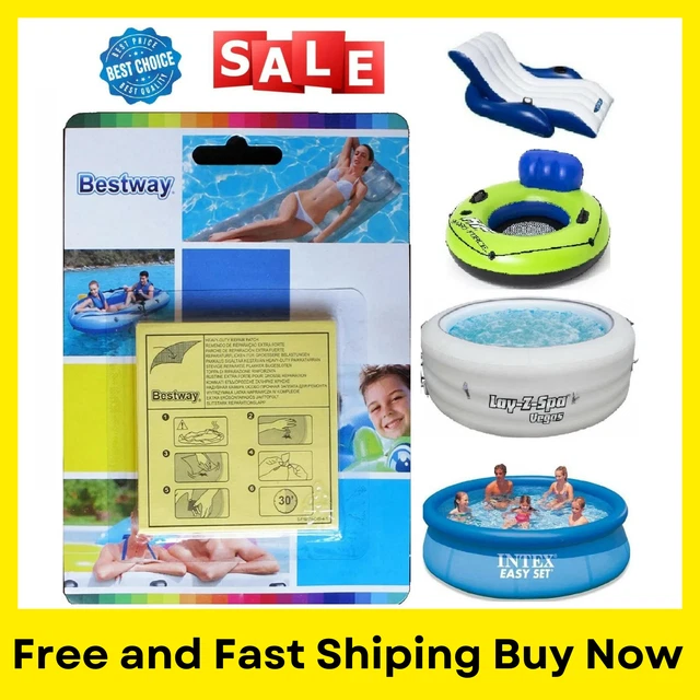 INFLATABLE POOL HOT Tub Repair Kit 10 Adhesive Patches For Lay Z Spa ...