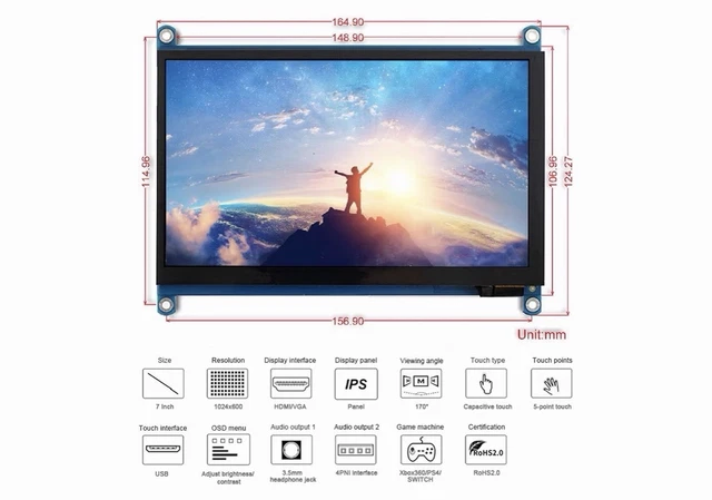 MAKERONICA DEVELOPMENT KIT Jetson Nano 7inch Touch IMX $216.53 ...