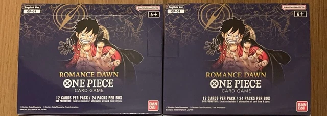 2 X ONE Piece OP-01 Romance Dawn Booster Box Anglais SCEAU ENLEVÉ PAR BANDAI EUR 464,78 ...