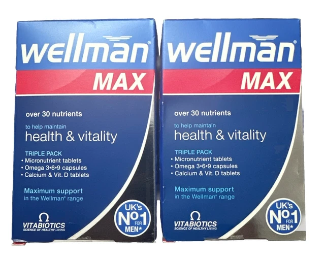 2 X Vitabiotics Wellman Max Tablets - 84 Count BB:08/26 £30.99 ...