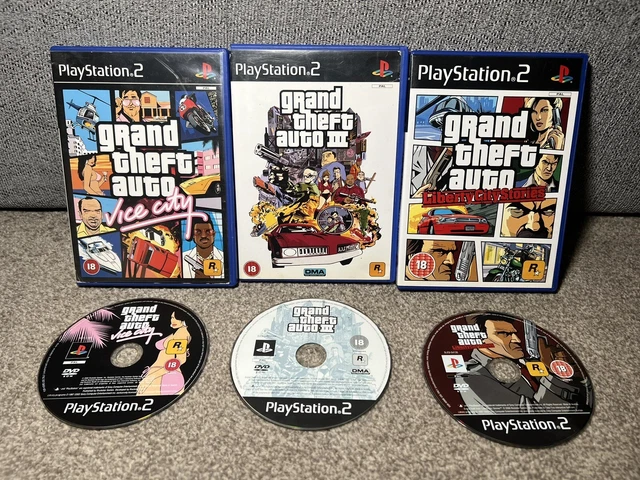 GRAND THEFT AUTO PS2 Bundle - GTA 3, Liberty City Stories, Vice City ...