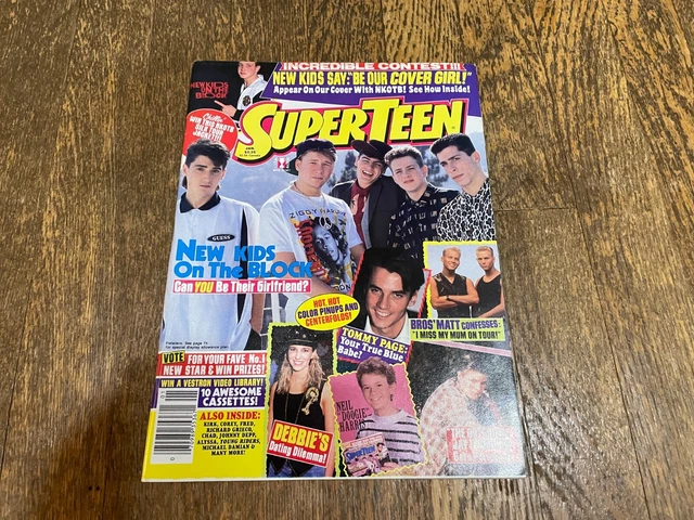 SUPER TEEN MAGAZINE January 1990 New Kids on the Block Debbie Gibson ...
