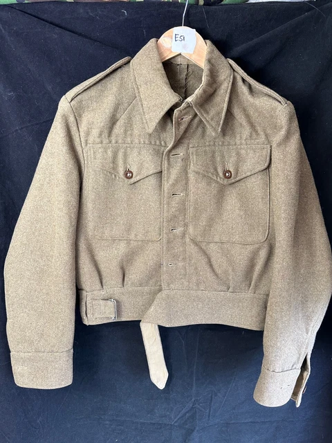 ORIGINAL WW2 BRITISH Army Battledress Jacket Blouse 1942 Dated- Size 9 ...