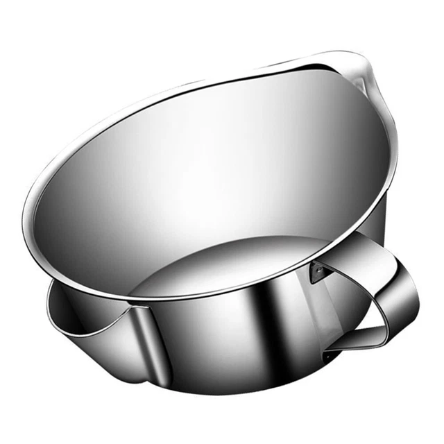 CIOTOLA PER ZUPPA separatore grasso olio acciaio inox con manico EUR 19 ...