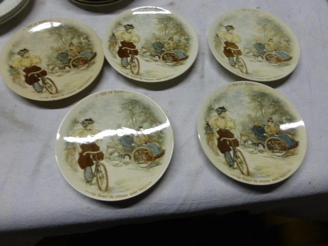 LOT D' ASSIETTE Parlante Sur La Route Automobile Sarrguemines Deco ...