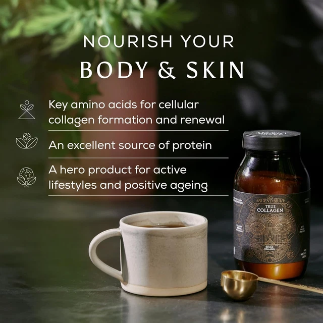ANCIENT + BRAVE True Collagen 200G - Grass-Fed Bovine Collagen Powder £ ...