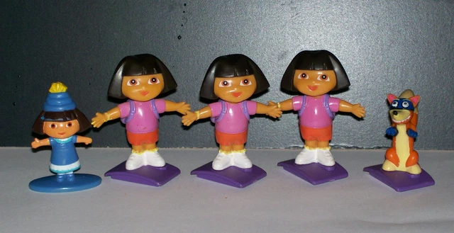 LOT OF` 5 Dora The Explorer & Swiper PVC Figures Toys Cake Toppers ...