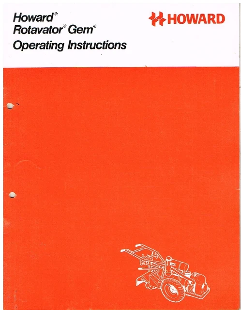 HOWARD GEM PETROL Engined Rotavator Original 1977 Operating ...