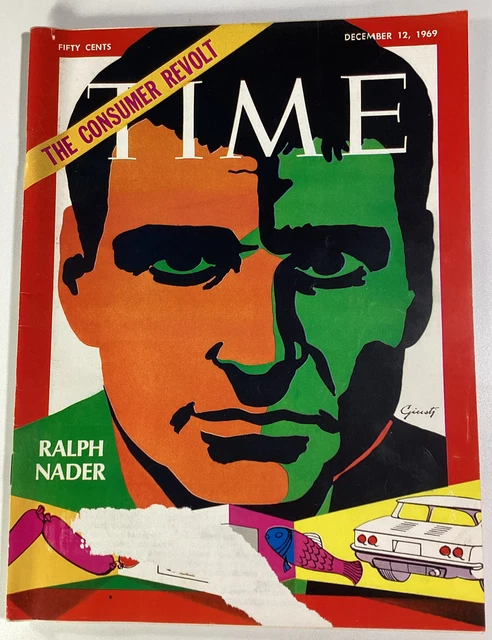 TIME MAGAZINE 1969 Rare Ads Ralph Nader Christmas Whiskey GM Sharp ...