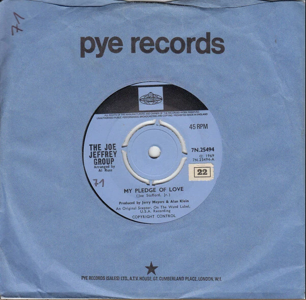 THE JOE JEFFREY Group - My Pledge Of Love / Margie (7", Single) £25.99 ...