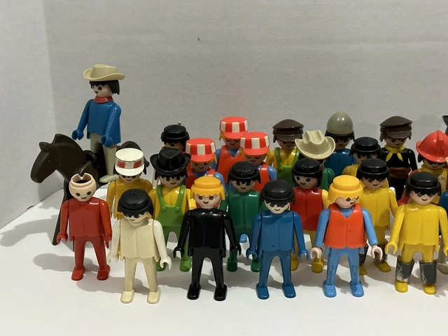 LOT OF 40 Vintage Playmobile Figures And Animals Geobra 1974, 1981 ...