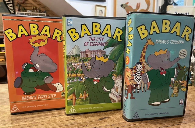 BABAR VHS ABC The City Of Elephants Babar’s Triumph Clam Case Vintage ...