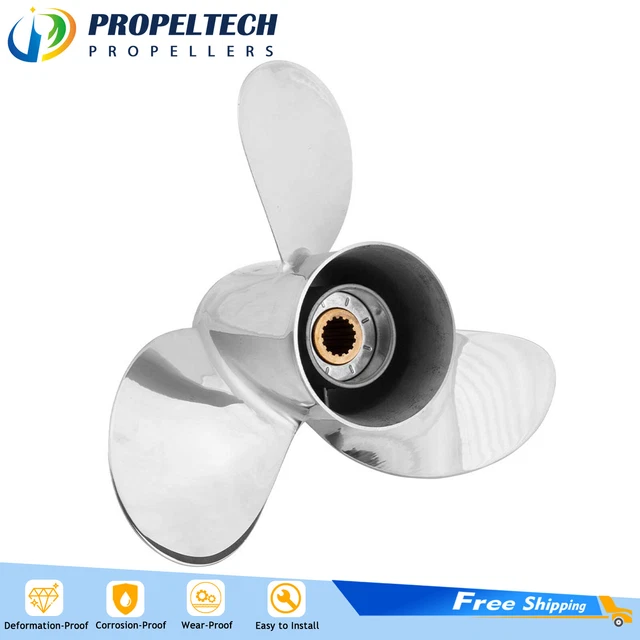 BOAT STAINLESS STEEL Propeller 13x19 Fit Yamaha Outboard Motor 50-130HP ...