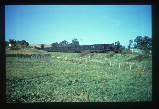 35MM SLIDE - ex SR 'O2' W25 'Brading' at Godshill, Isle of Wight on 27. ...