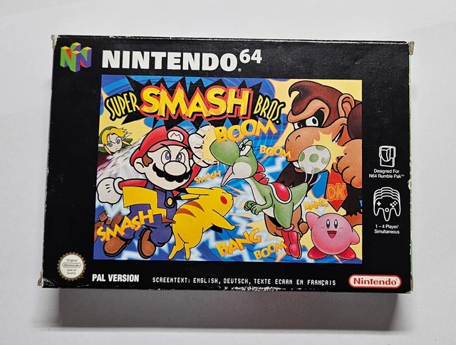 SUPER SMASH BROS - Nintendo 64 (N64) PAL game - Boxed with manual £60. ...