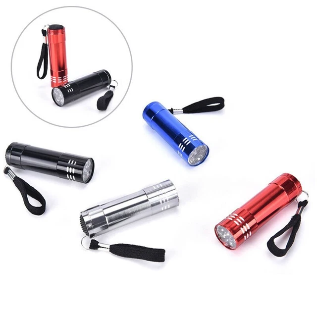 BLACKLIGHT LIGHT9 LED UV Torch Flashlight Mini Ultra Violet Inspection ...