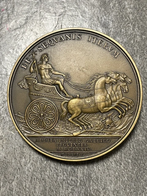 MEDAILLE LUDOVICUS MAGNUS REX CHRISTIANISSILUS EMPIRE GAULOIS BRONZE ...