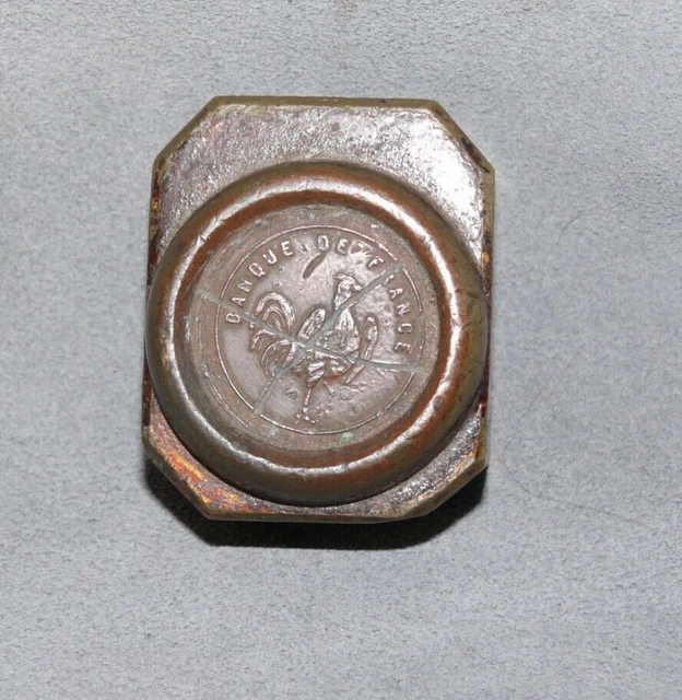 PLOMB DE sceller Banque de France Coq cachet Lelièvre Paris Scellé ...