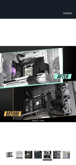 EZDIY-FAB PSU CABLE Extension Kit, 1x24Pin/2x4+4 EPS/3x6+2 PCI-E, Black ...