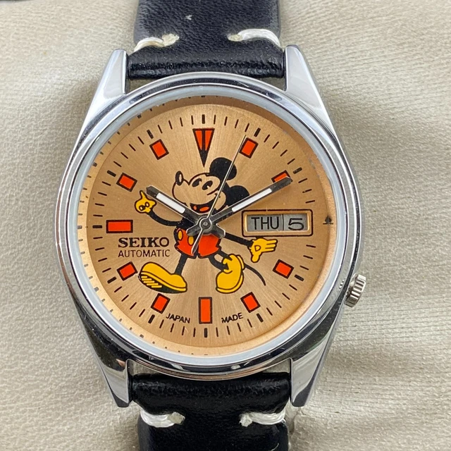 MONTRE HOMME VINTAGE Seiko Mickey Mouse Automatique 17 Bijoux Date 7009A S009 EUR 62,81 ...