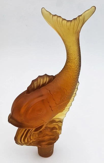 ART DECO JOSEF Inwald Glass Frosted Glass Fish Centrepice Ornament £24. ...