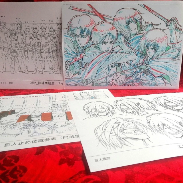 ATTACK ON TITAN| Animation Model sheets|anime|manga EUR 21,52 - PicClick FR
