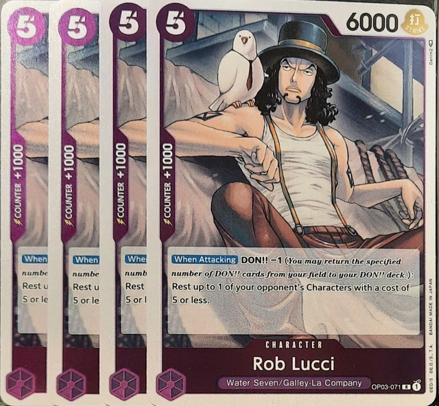 ONE PIECE TCG - 4er Playset - OP03-071 Rob Lucci R/EN/NM EUR 1,20 - PicClick DE