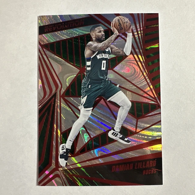 2023-24 PANINI REVOLUTION Red Swirl #1 Damian Lillard/199 - Milwaukee ...