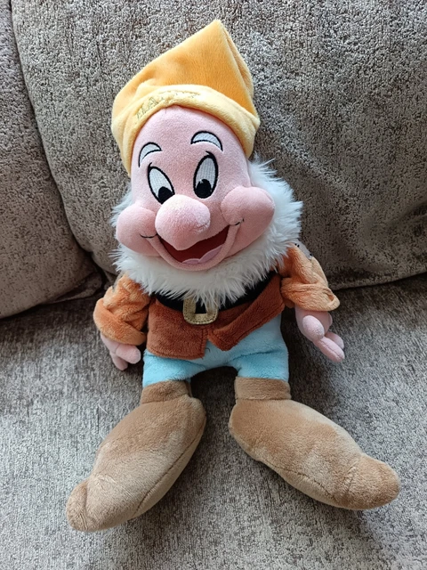 DISNEY 7 DWARFS Teddy Happy Plush Soft Toy VGC gift 18"approx foot ...