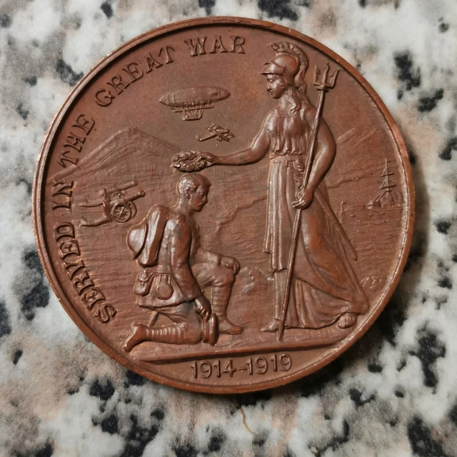 WW1 BRONZE COMMEMORATIVE Medallion - In Token of Lincoln 's Gratitude ...