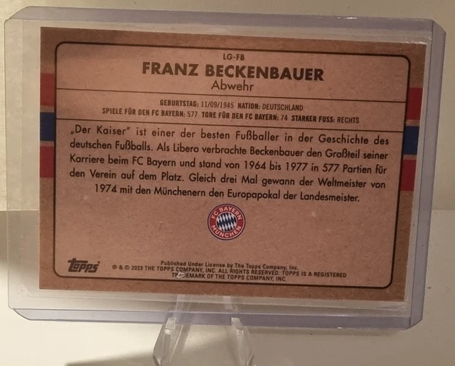 FC BAYERN MONACO Franz Beckenbauer set squadra leggenda con firma ...