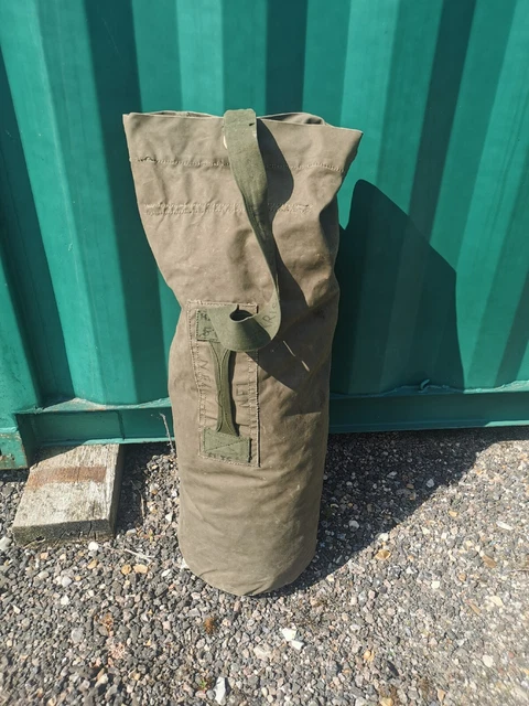 GENUINE BRITISH ARMY Issue Vintage Canvas Deployment Duffle Kit Bag ...