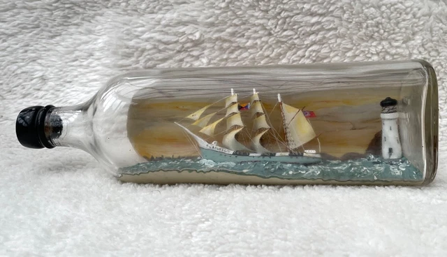 VINTAGE/ANTIQUE HMS ATLAS Ship in a Bottle Diorama £21.52 - PicClick UK