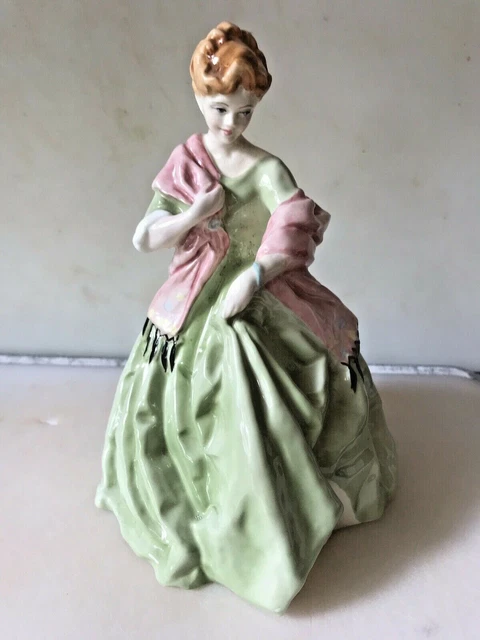 ROYAL WORCESTER FIRST Dance 3629 (Green Dress) - Lovely Unusual Gift £ ...