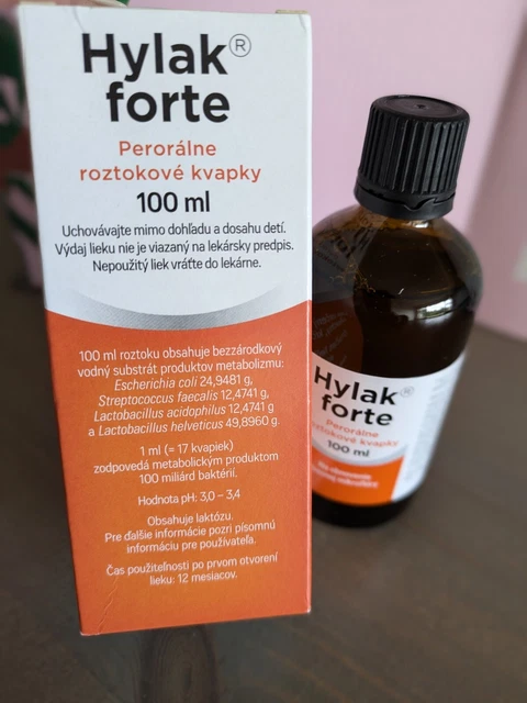 3 X HYLAK Forte Probiotics Drops 100ml - Natural complex for gut health ...