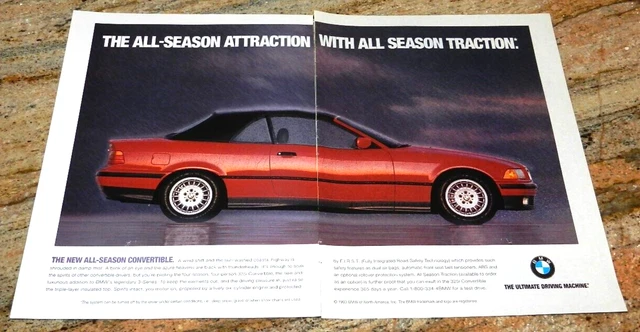 1994 BMW 325I Convertible E36 Original Magazine Advertisement Small ...