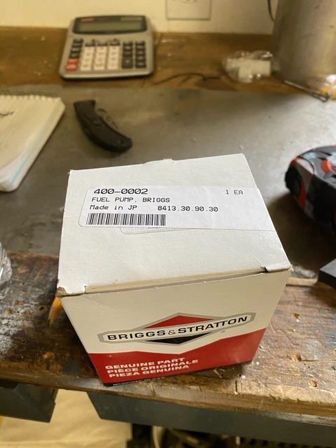 BRIGGS AND STRATTON fuel pump 846192 400-0002 genuine oem $120.00 ...