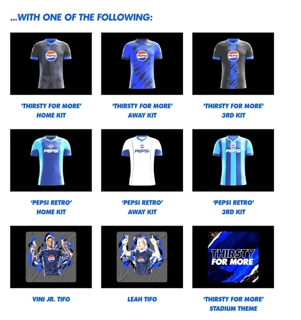 PEPSI MAX FIFA 24/EA FC 24 PEPSI 1 codici Ultimate team 75+valutato EUR ...