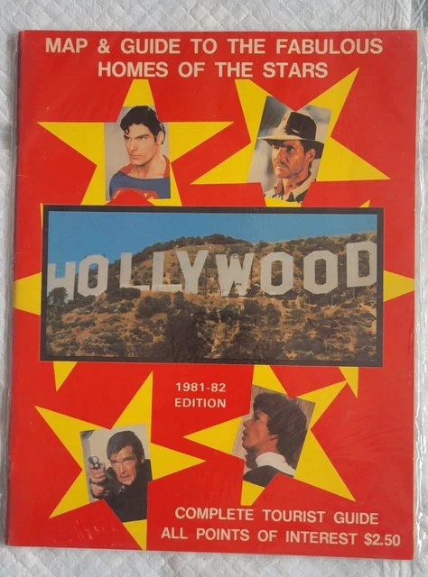 1981-1982 HOLLYWOOD MAP & GUIDE Christoper Reeves Superman £8.03 ...