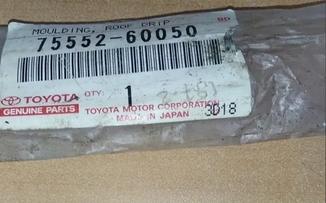 7555253020 GENUINE TOYOTA MOULDING, ROOF DRIP SIDE FINISH, LH 75552 ...