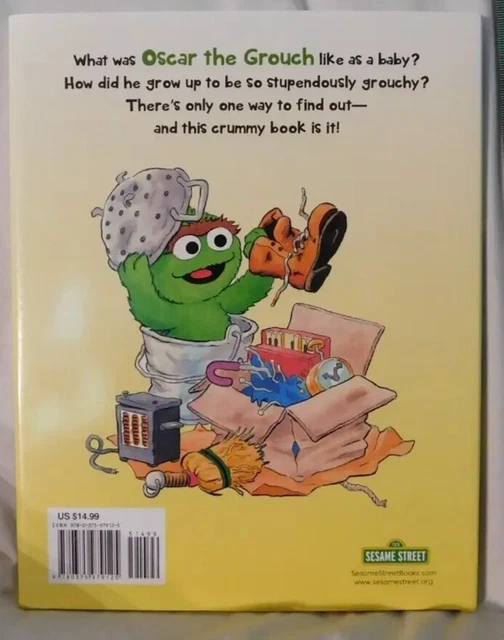9& GROWING UP Grouchy Sesame Street 50 Years Oscar HC Book & Poster ...