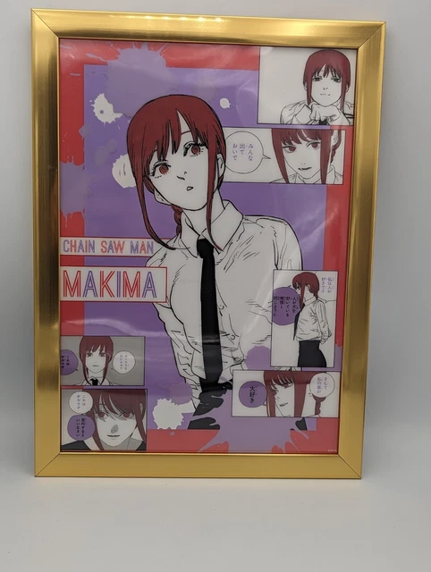 NEW MAKIMA A4 Clear Poster Collection Chainsaw Man Official Shonen Jump ...