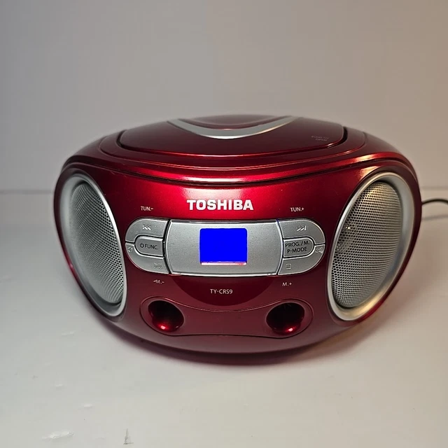 TOSHIBA TY-CRS9 PORTABLE CD Player Boombox with AM/FM Tuner & Aux Input ...