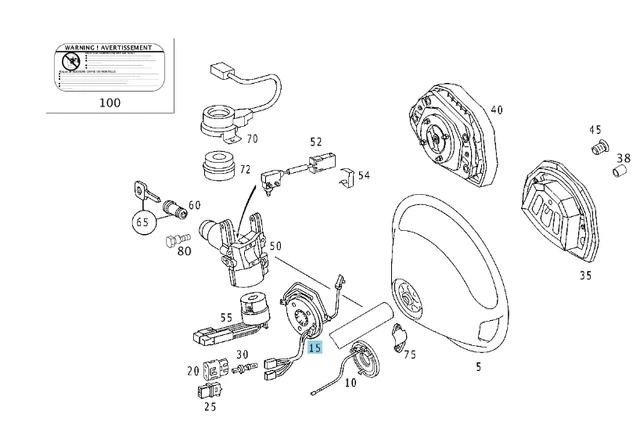 GENUINE MERCEDES BENZ Sprinter Steering Wheel Clock Spring Contact ...