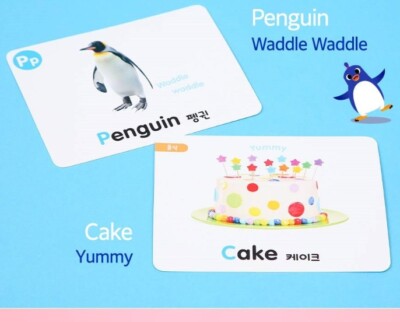 PINKFONG BABY SHARK Family English Alphabet Flash Vocabulary Card 120 ...