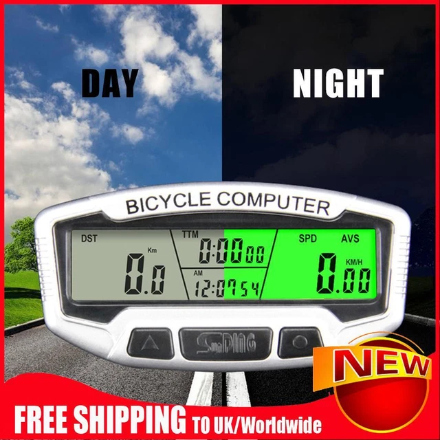 SUNDING BICICLETTA CODICE Tachimetro Tachimetro Bicicletta Computer LCD ...